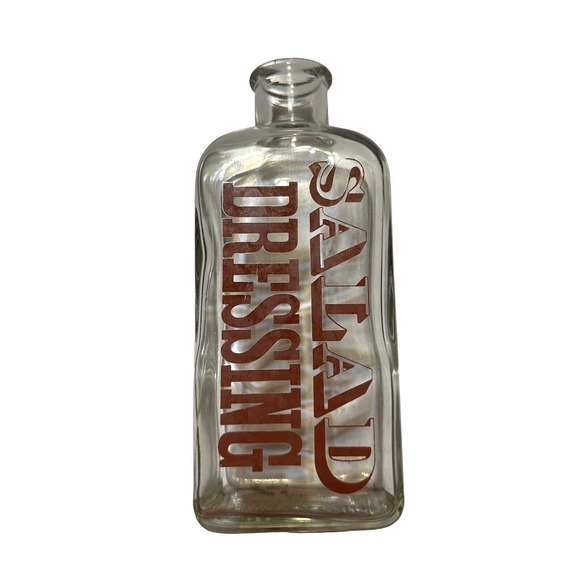 Wheaton | Accents | Vintage Salad Dressing Glass Bottle Jar Bold Red ...